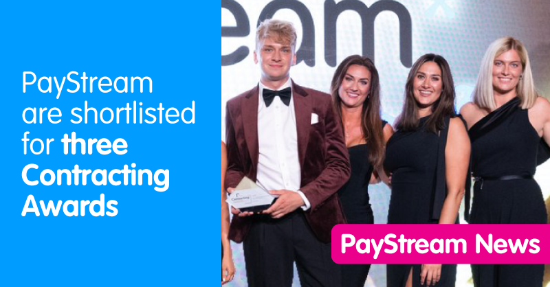 PayStream are shortlisted for three Contracting Awards | PayStream